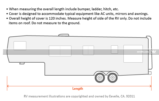 Fifth Wheel Trailer Cover 293" L x 106" W x 120" H | Goldline RV Covers